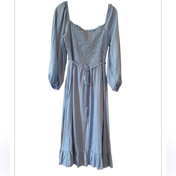 Anna-Kaci | Dresses | Anna Kaci Blue Shirred Bishop Sleeve Cottagecore ...
